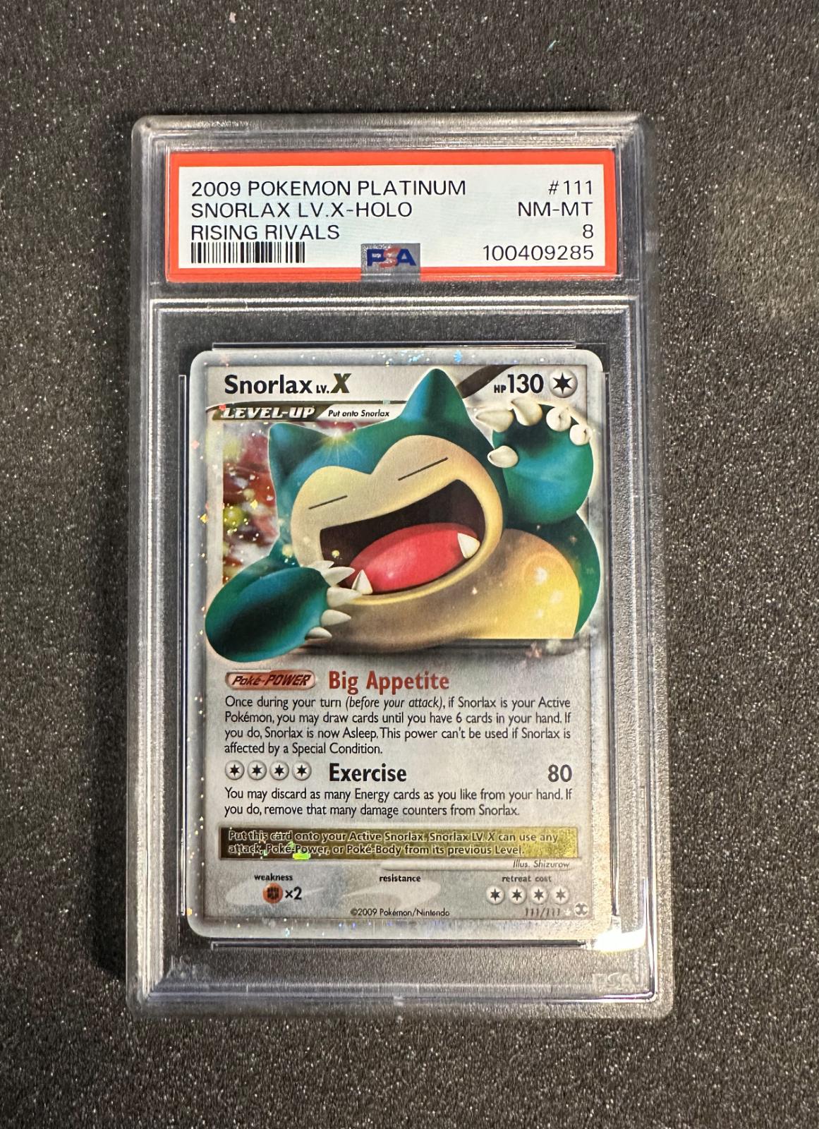 Snorlax LV. X | Graded 8 | Pokemon Rising Rivals
