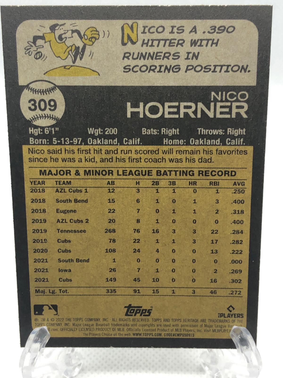 Nico Hoerner #309 Prices | 2022 Topps Heritage | Baseball Cards