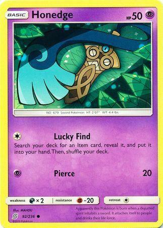 Honedge #92 Prices | Pokemon Unified Minds | Pokemon Cards