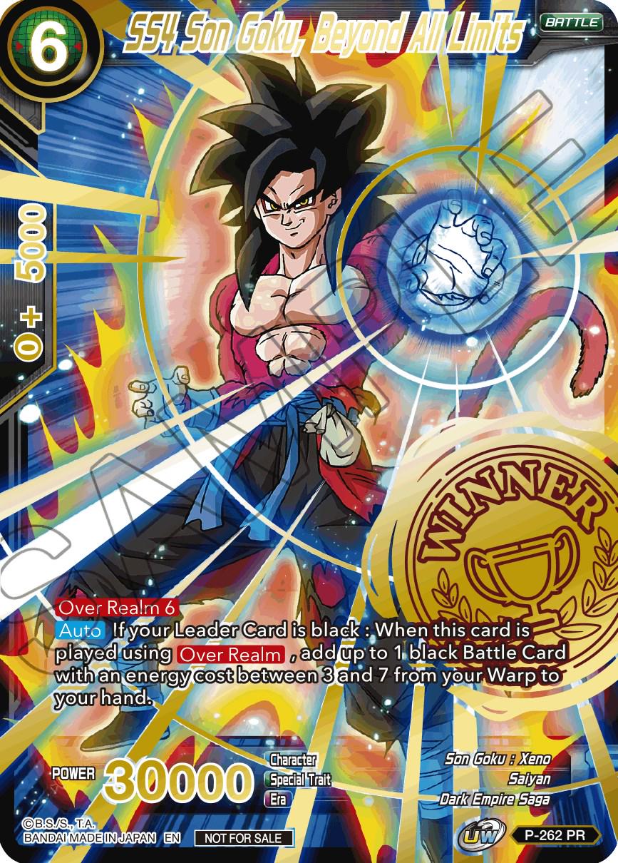 SS4 Son Goku, Beyond All Limits [Alternate Art] P-262 Prices | Dragon Ball Super Divine ...