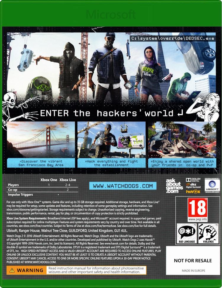 Watch Dogs 2 [Deluxe Edition] Prices PAL Xbox One | Compare Loose, CIB ...