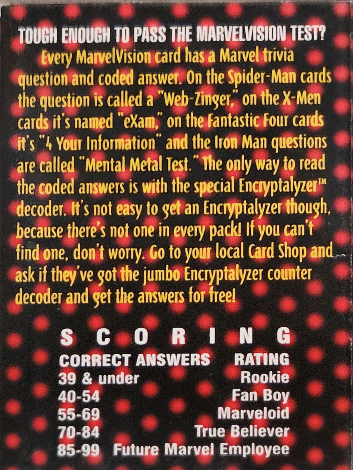 X-Men [Mini-Magazines] Prices | Marvel 1996 Fleer Vision | Marvel Cards