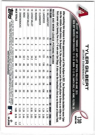 Tyler Gilbert #130 Prices [Rookie] | 2022 Topps | Baseball Cards