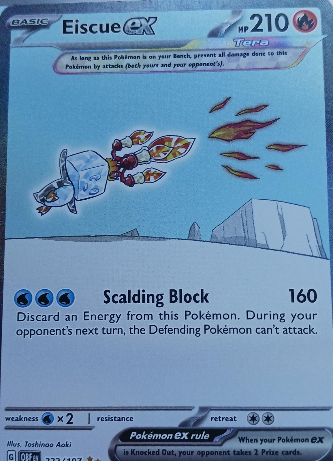 Eiscue ex | Ungraded | Pokemon Obsidian Flames