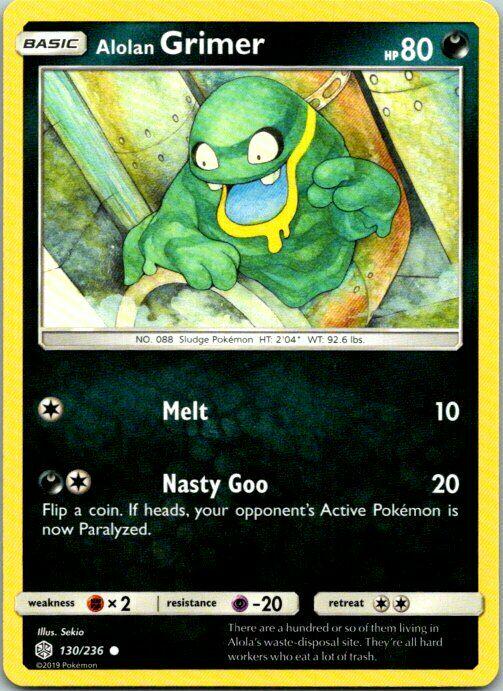 Alolan Grimer #130 Prices | Pokemon Cosmic Eclipse | Pokemon Cards
