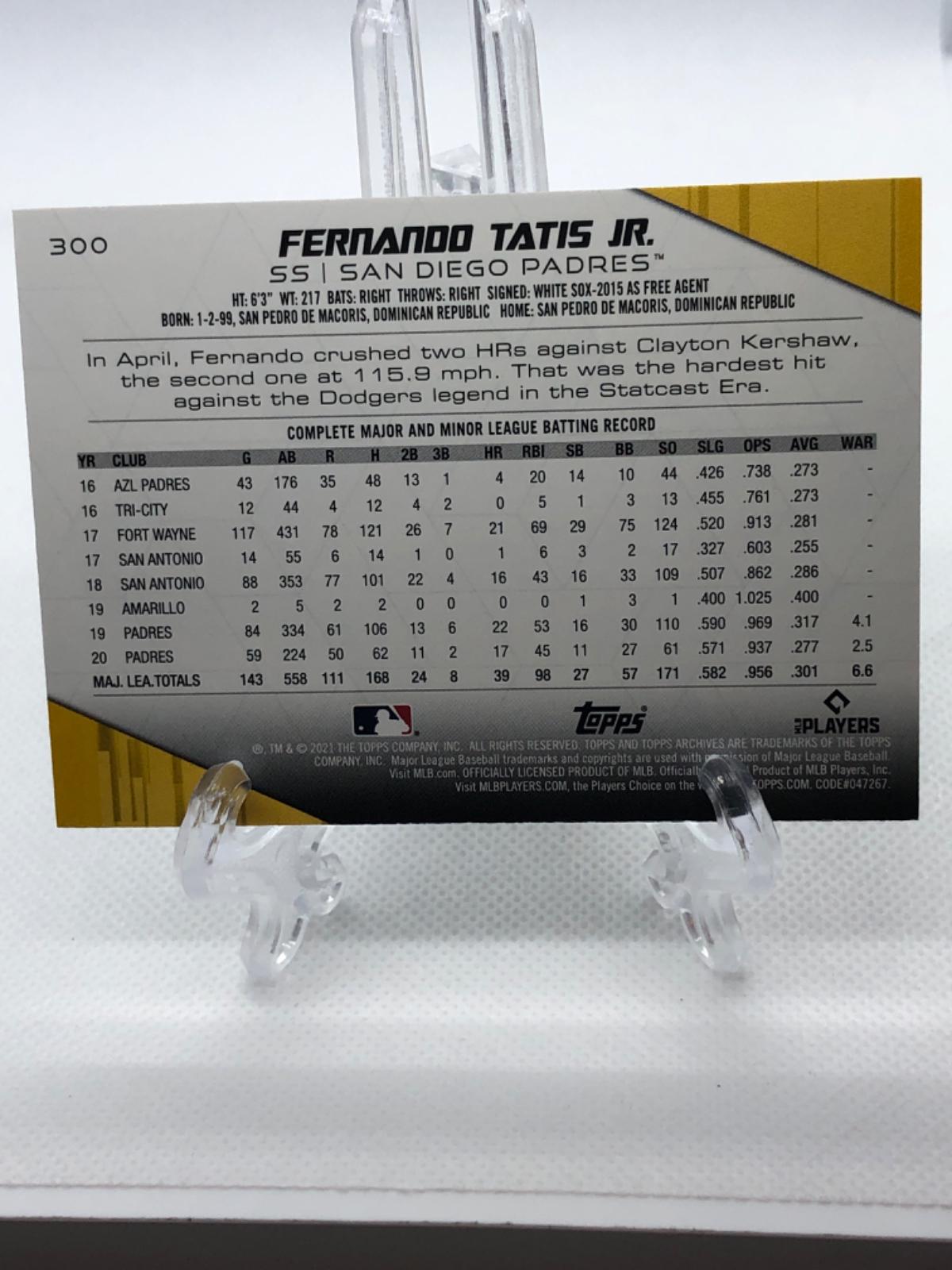 Fernando Tatis Jr. #300 Prices | 2021 Topps Archives | Baseball Cards