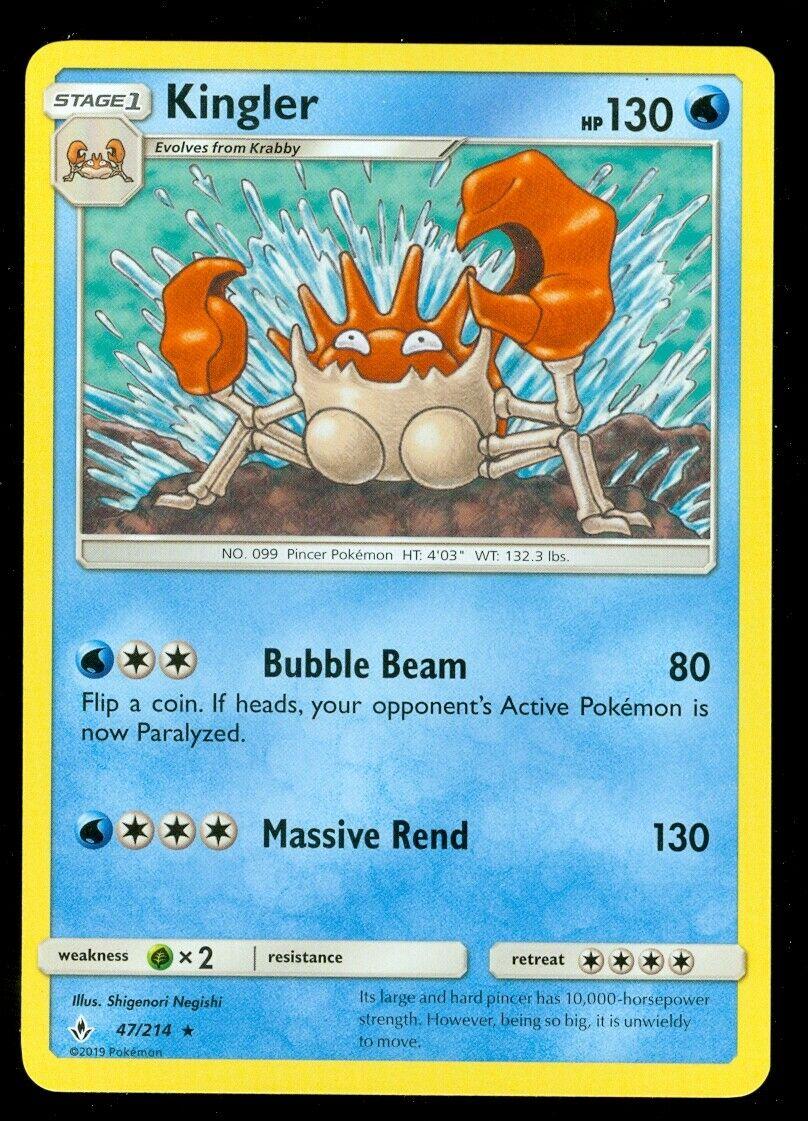 Kingler #47 Prices | Pokemon Unbroken Bonds | Pokemon Cards
