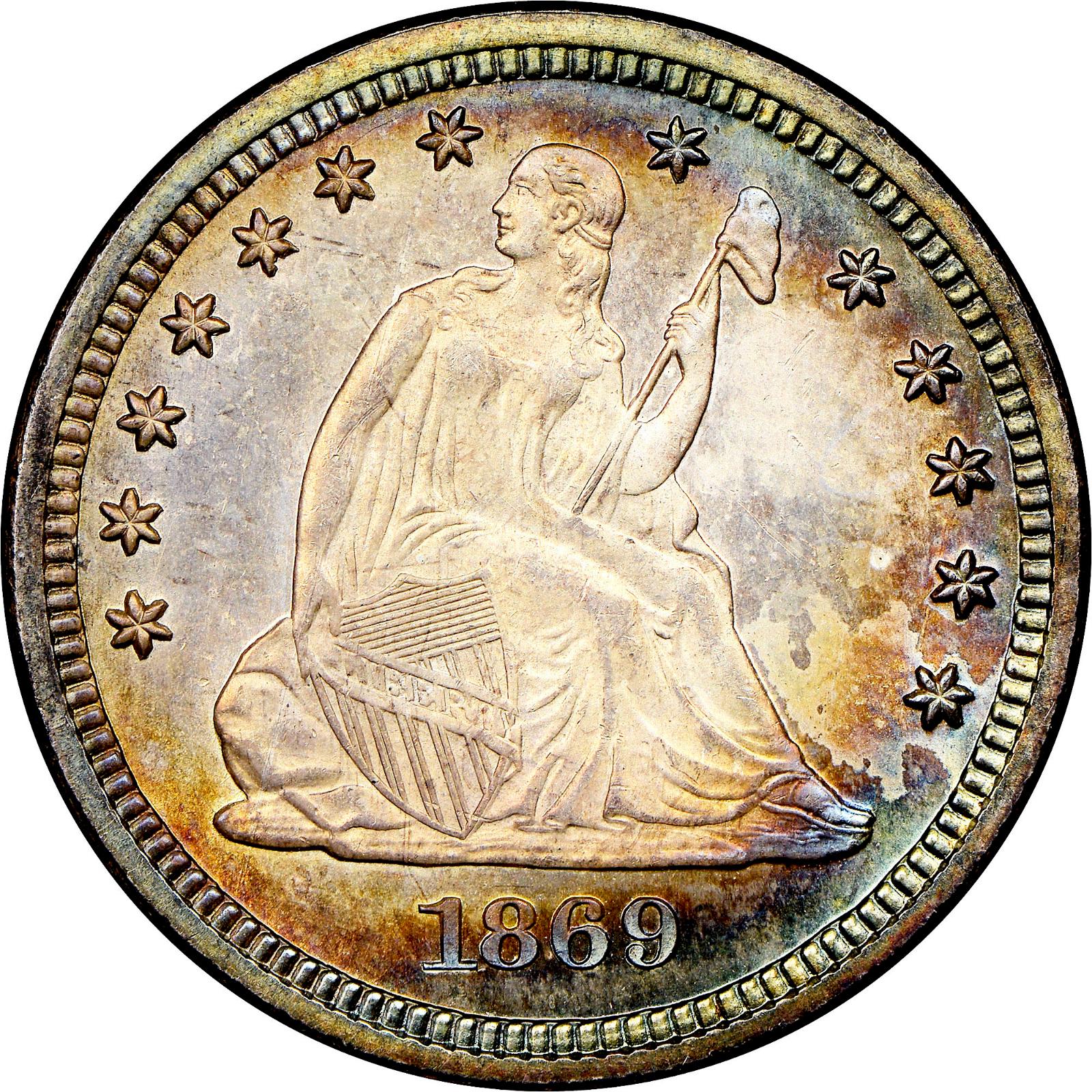 1869 Seated Liberty Quarter Prices | Ungraded, NGC, PCGS Values