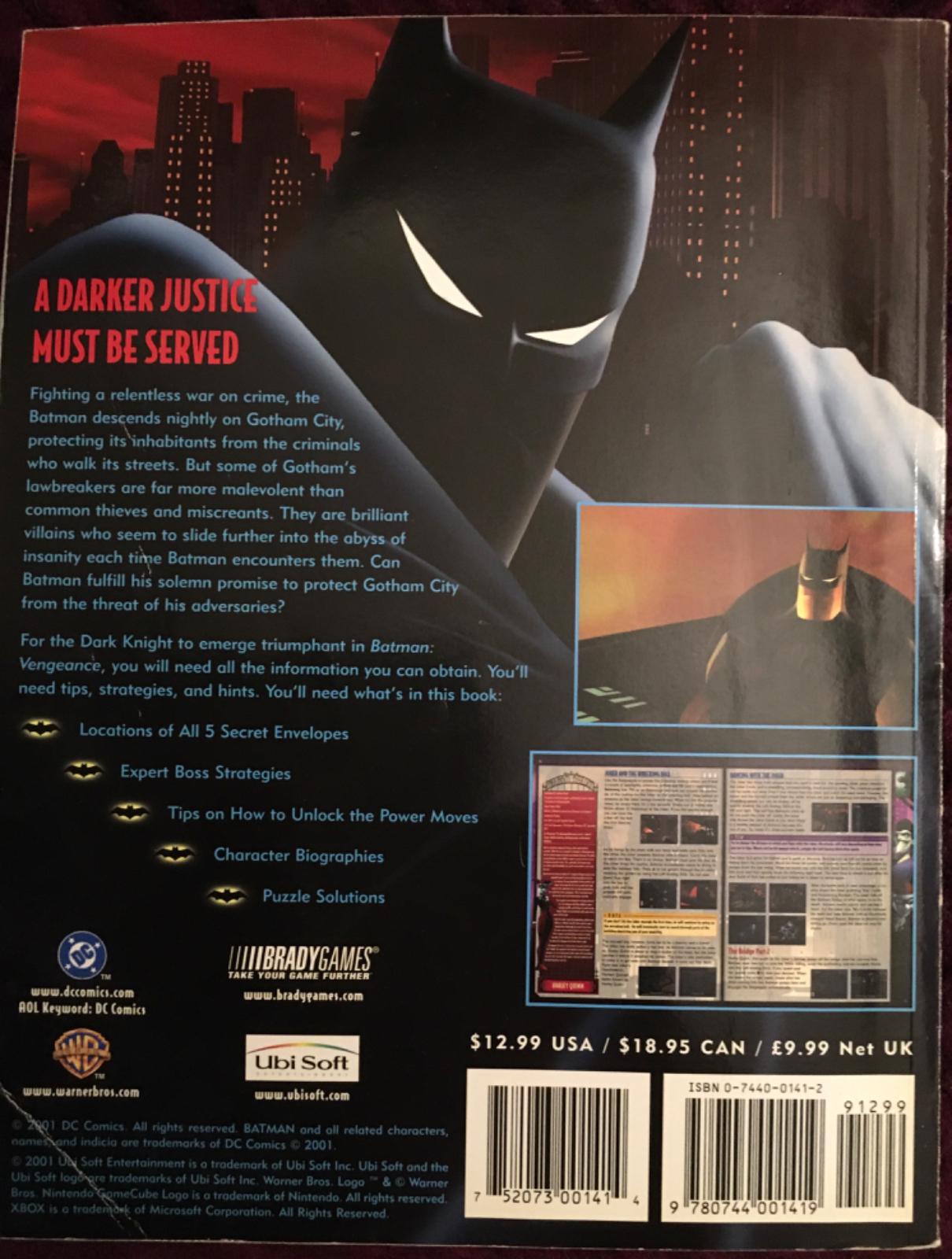 Batman Vengeance [BradyGames] Prices Strategy Guide | Compare Loose ...