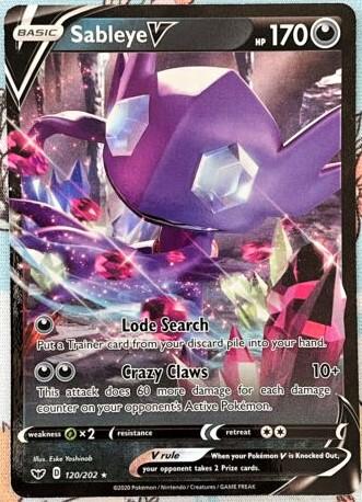 Sableye V #120 Prices | Pokemon Sword & Shield | Pokemon Cards