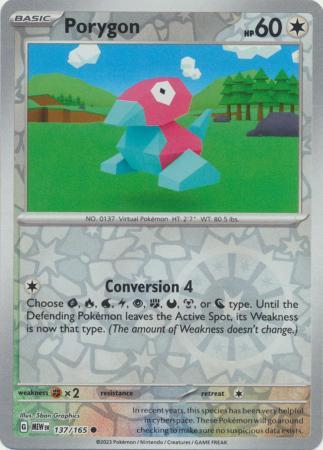 Porygon [Reverse Holo] #137 Prices | Pokemon Scarlet & Violet 151 ...