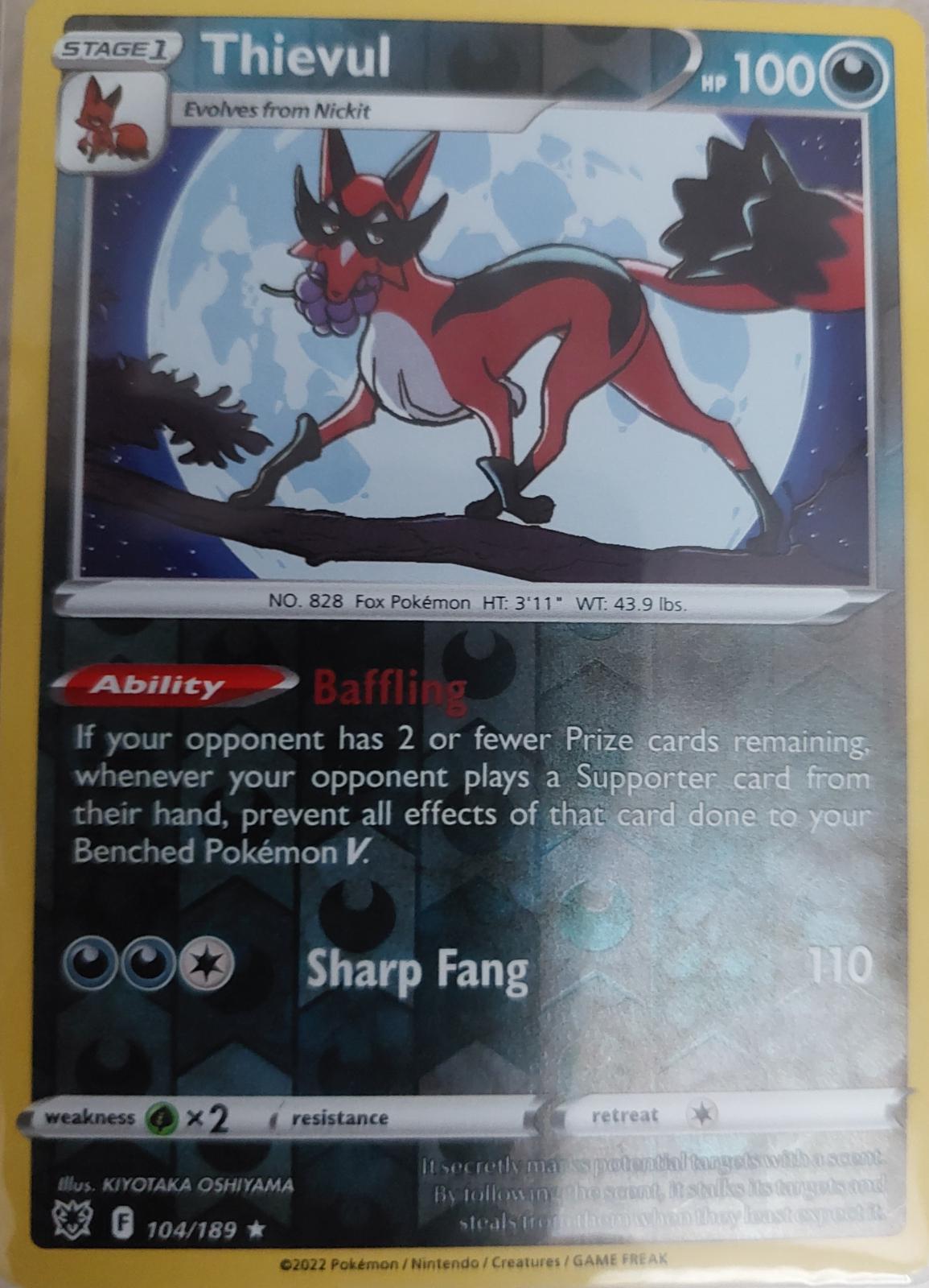 Thievul [Reverse Holo] #104 Prijzen | Pokemon Astral Radiance | Pokemon ...