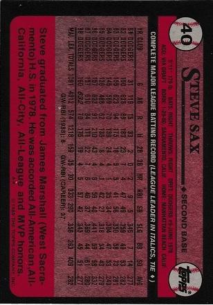 Steve Sax #40 Prices | 1989 Topps | Baseball Cards