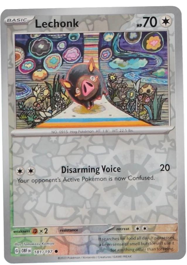 Lechonk [Reverse Holo] #181 Prices | Pokemon Obsidian Flames | Pokemon ...