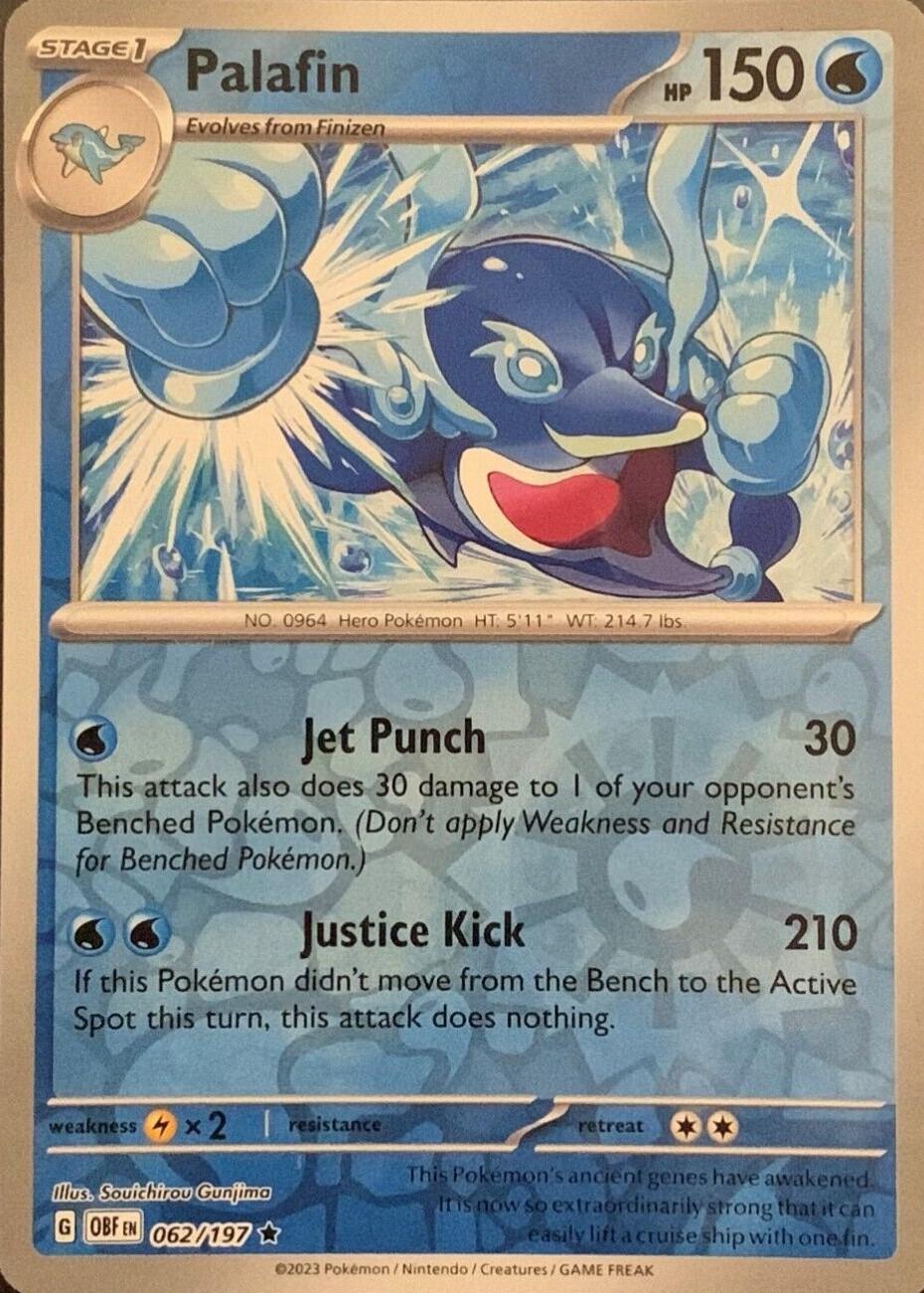 Palafin [Reverse Holo] #62 Prices | Pokemon Obsidian Flames | Pokemon Cards