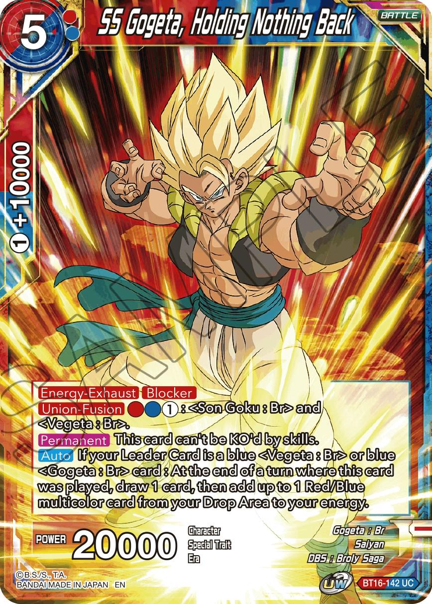 SS Gogeta, Holding Nothing Back BT16-142 Prices | Dragon Ball Super ...