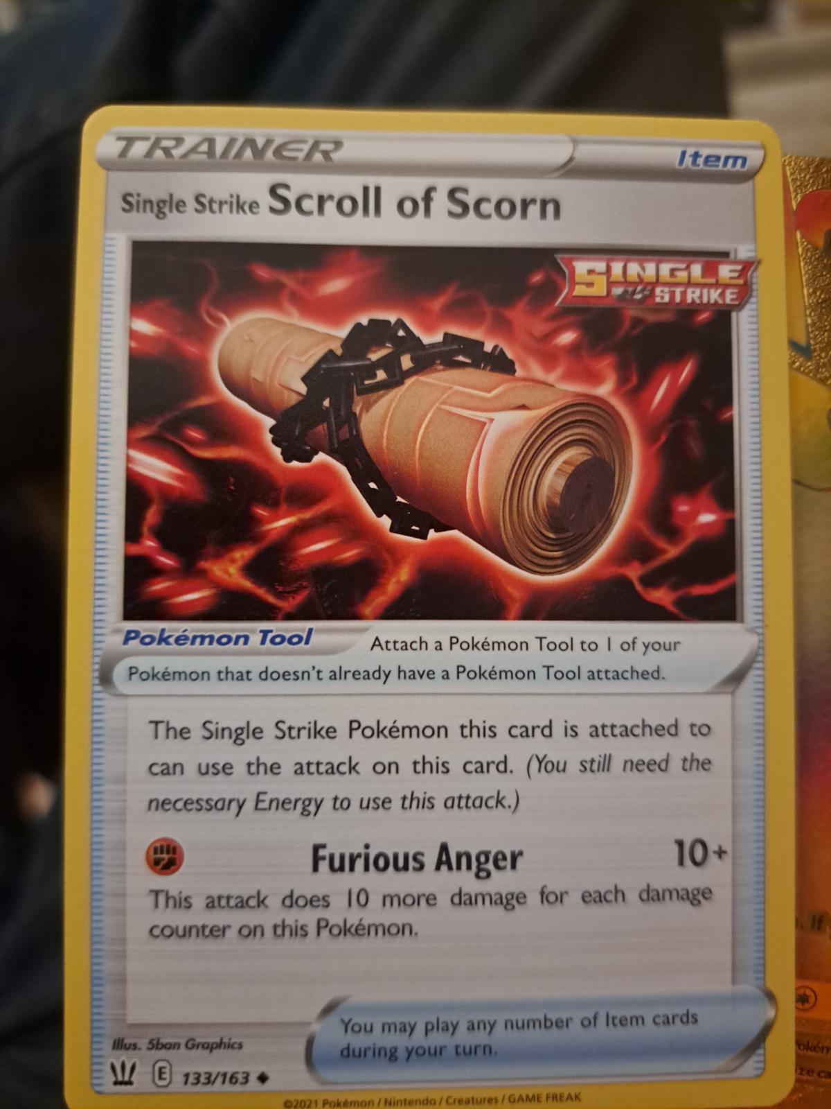 Single Strike Scroll of Scorn | Ungraded | Pokemon Battle Styles