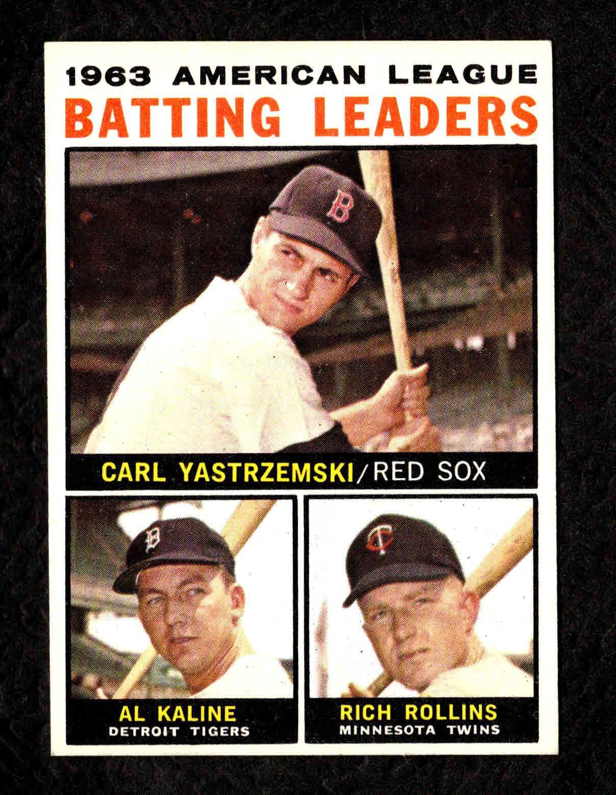 AL Batting Leaders [Yastrzmski, Kaline, Rollins] | Graded 6 | 1964 Topps