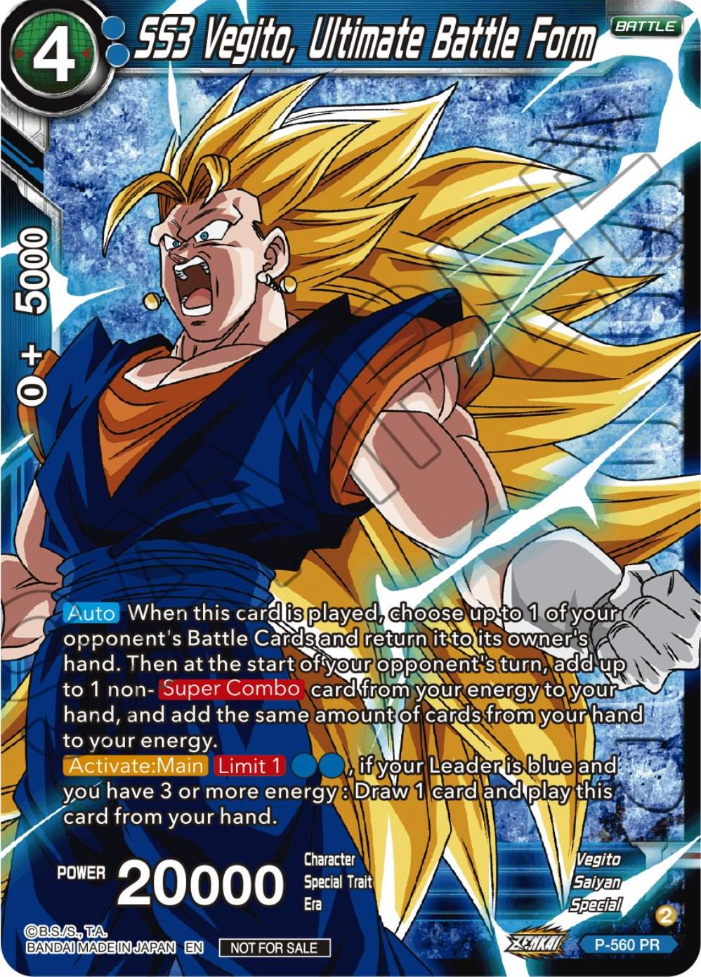 SS3 Vegito, Ultimate Battle Form [Zenkai Series Tournament Pack Vol.6 ...