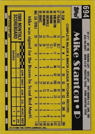 Mike Stanton #694 Prices | 1990 Topps | Baseball Cards