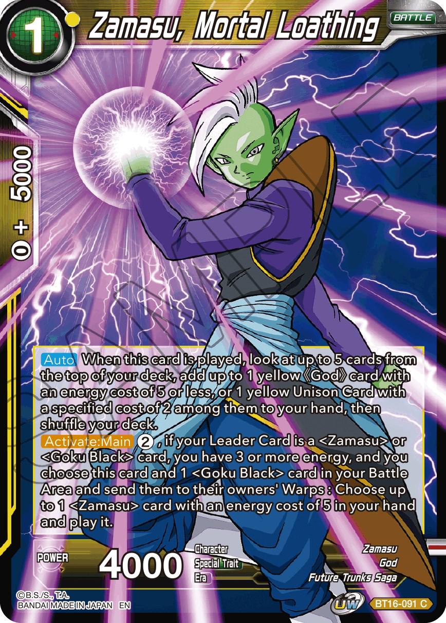 Zamasu, Mortal Loathing BT16-091 Prices | Dragon Ball Super Realm of ...