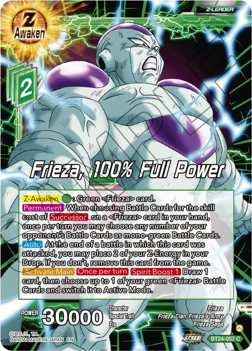 Frieza, 100% Full Power BT24-057 Prices | Dragon Ball Super Beyond ...