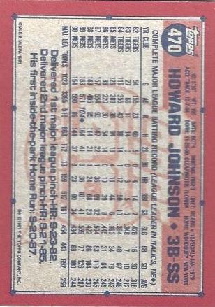Howard Johnson #470 Prices | 1991 Topps | Baseball Cards
