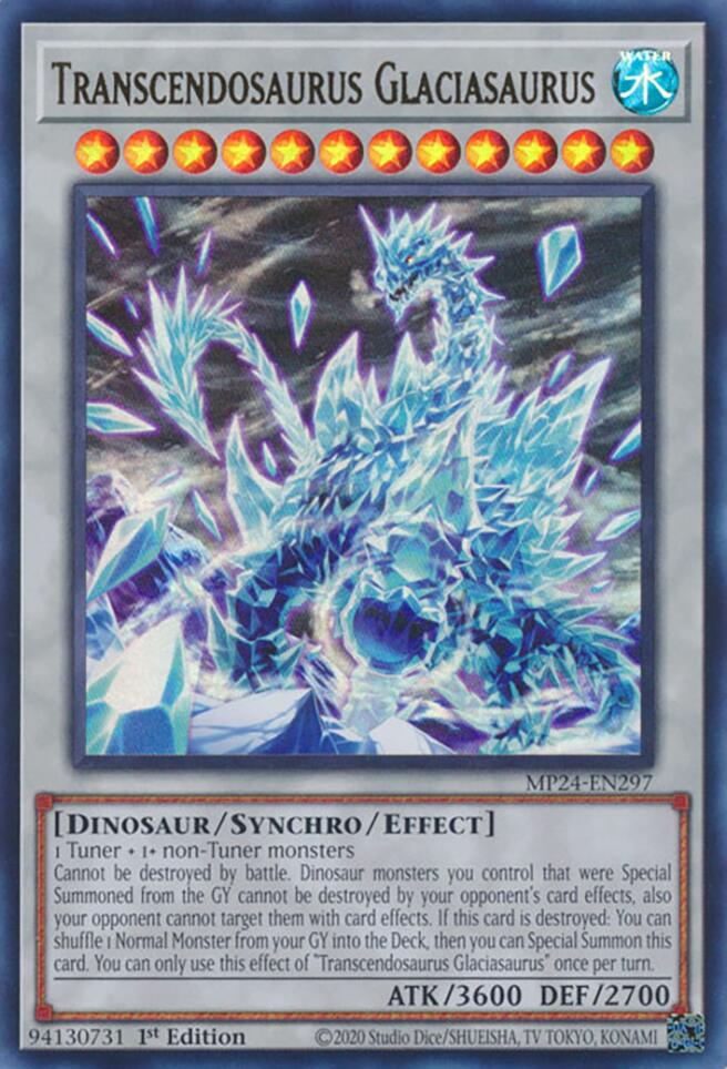 Transcendosaurus Glaciasaurus MP24-EN297 Precios | YuGiOh 25th ...