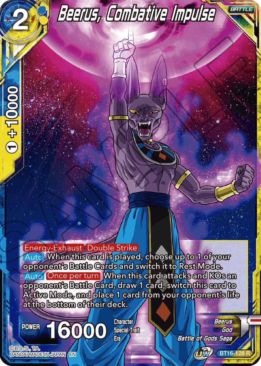 Beerus, Combative Impulse [Foil] BT16-128 Prices | Dragon Ball Super Realm of the Gods | Dragon ...
