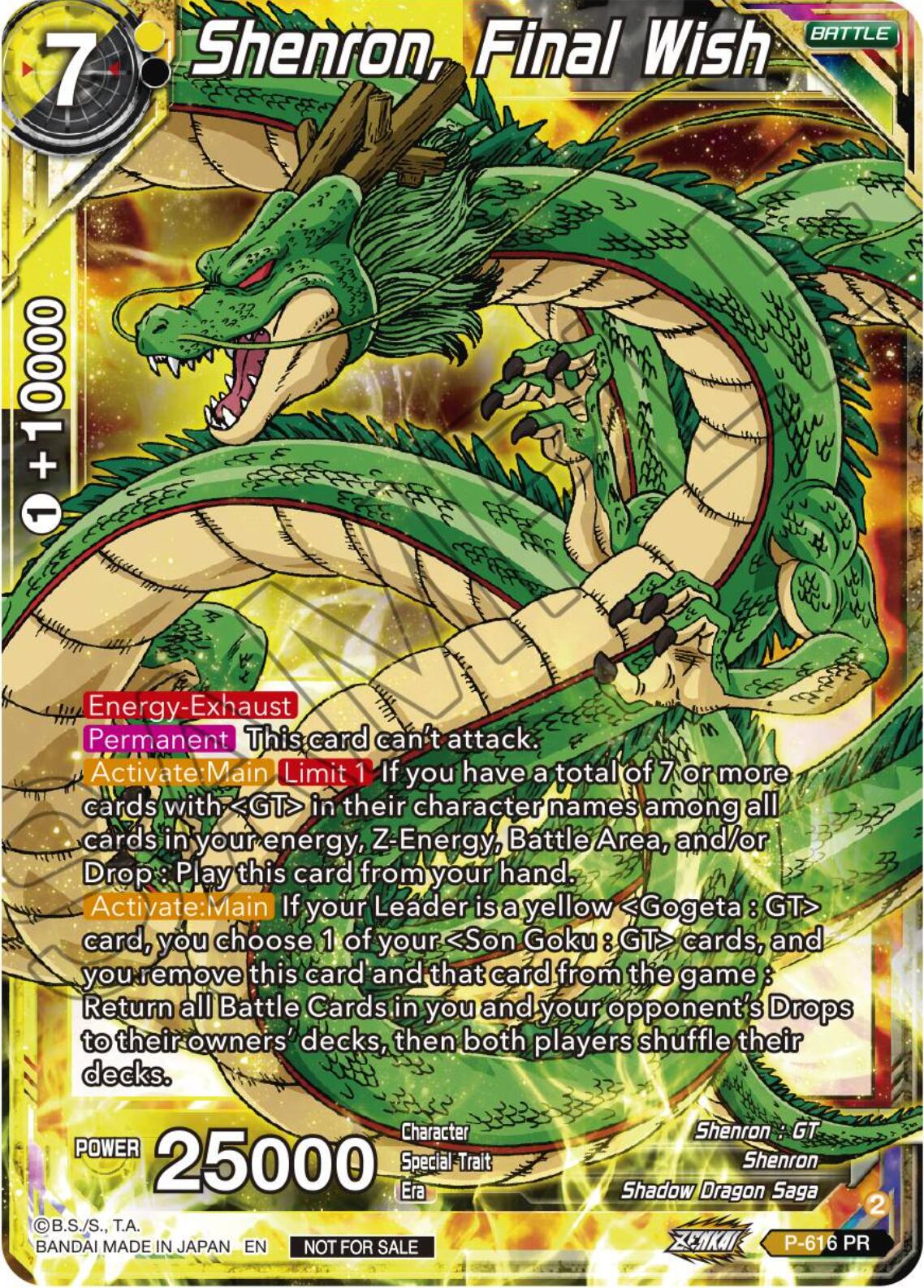 Shenron, Final Wish [Zenkai Series Tournament Pack Vol.8] P-616 Prices ...