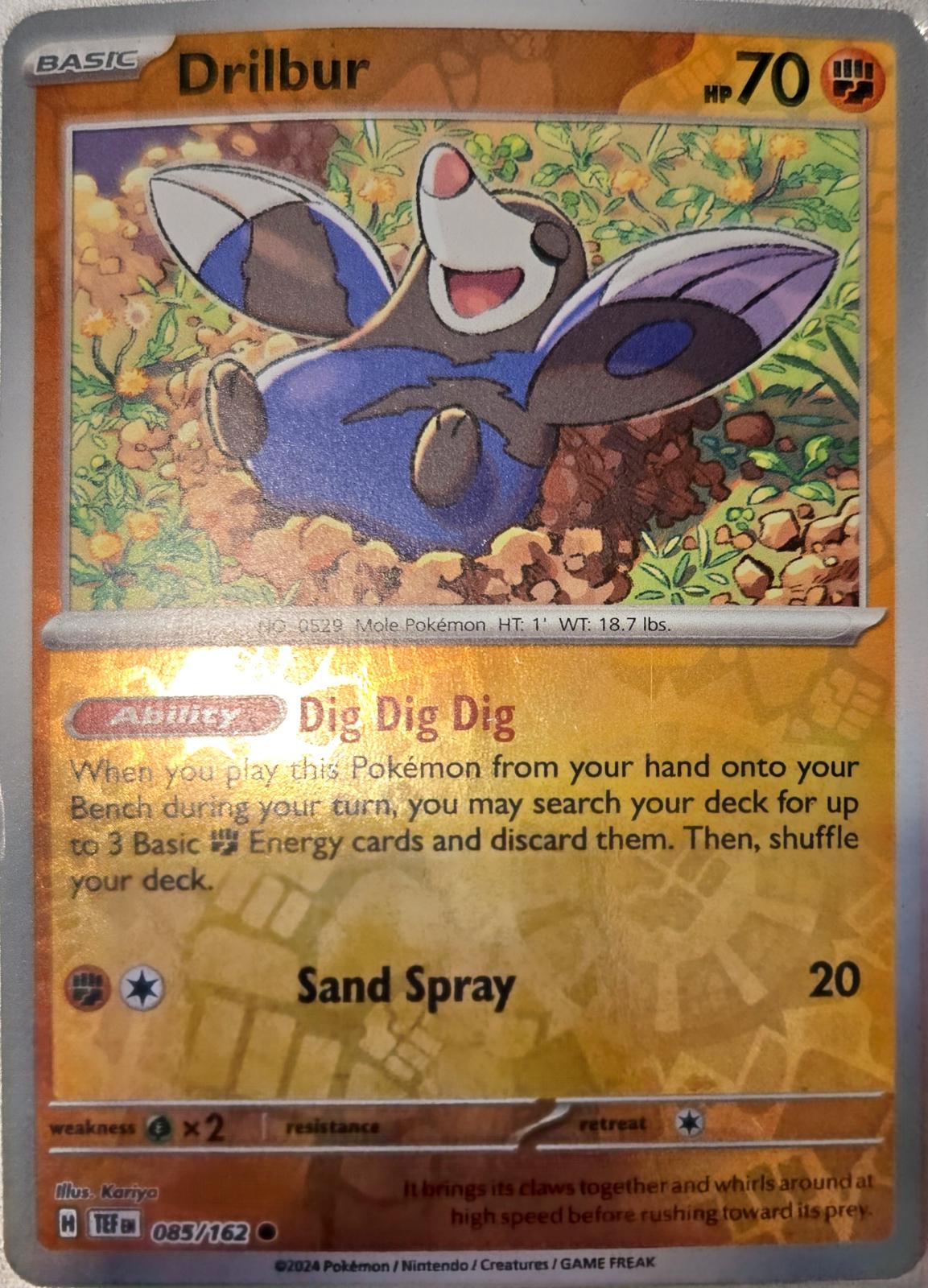 Drilbur [Reverse Holo] | Ungraded | Pokemon Temporal Forces