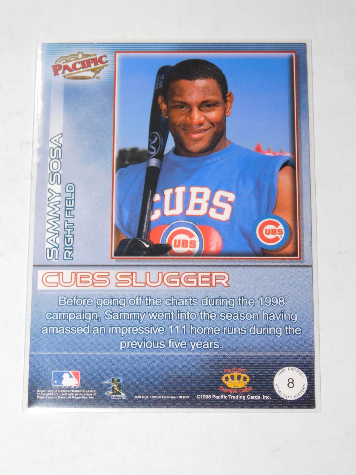 Sammy Sosa #8 Prices | 1998 Pacific Home Run History | Baseball Cards