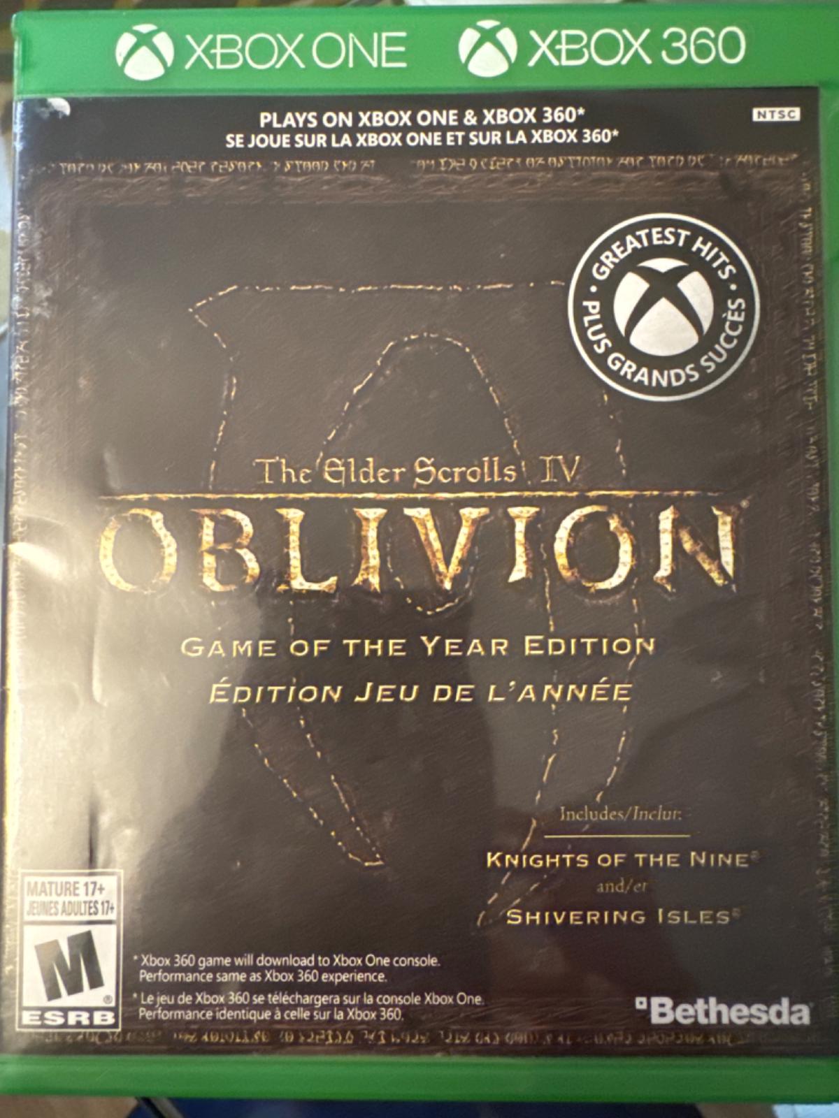 Elder Scrolls IV Oblivion [Game Of The Year Edition Greatest Hits ...