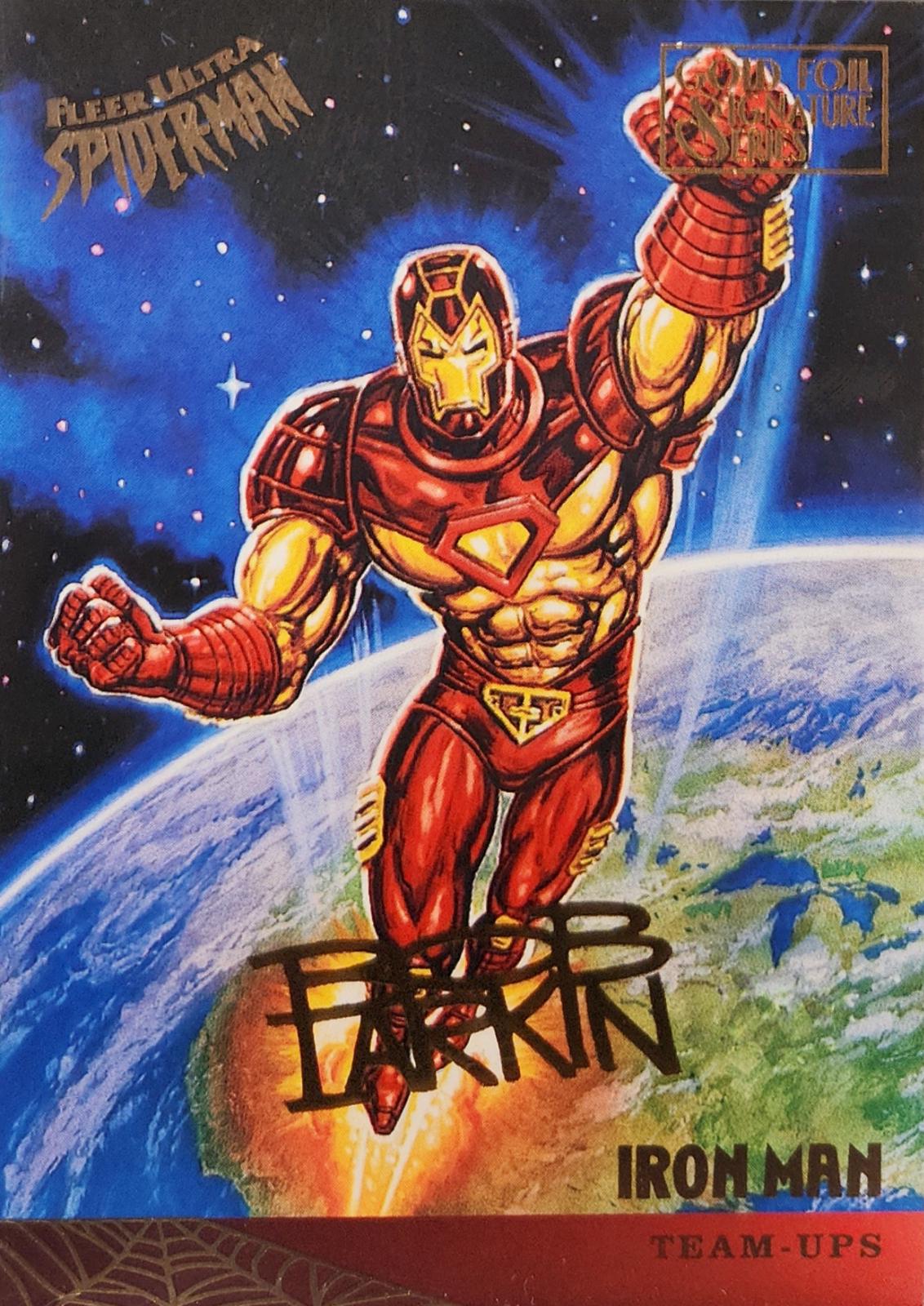 Цены на Iron Man [Gold Foil Signature Series] #121 | Marvel 1995 Ultra ...
