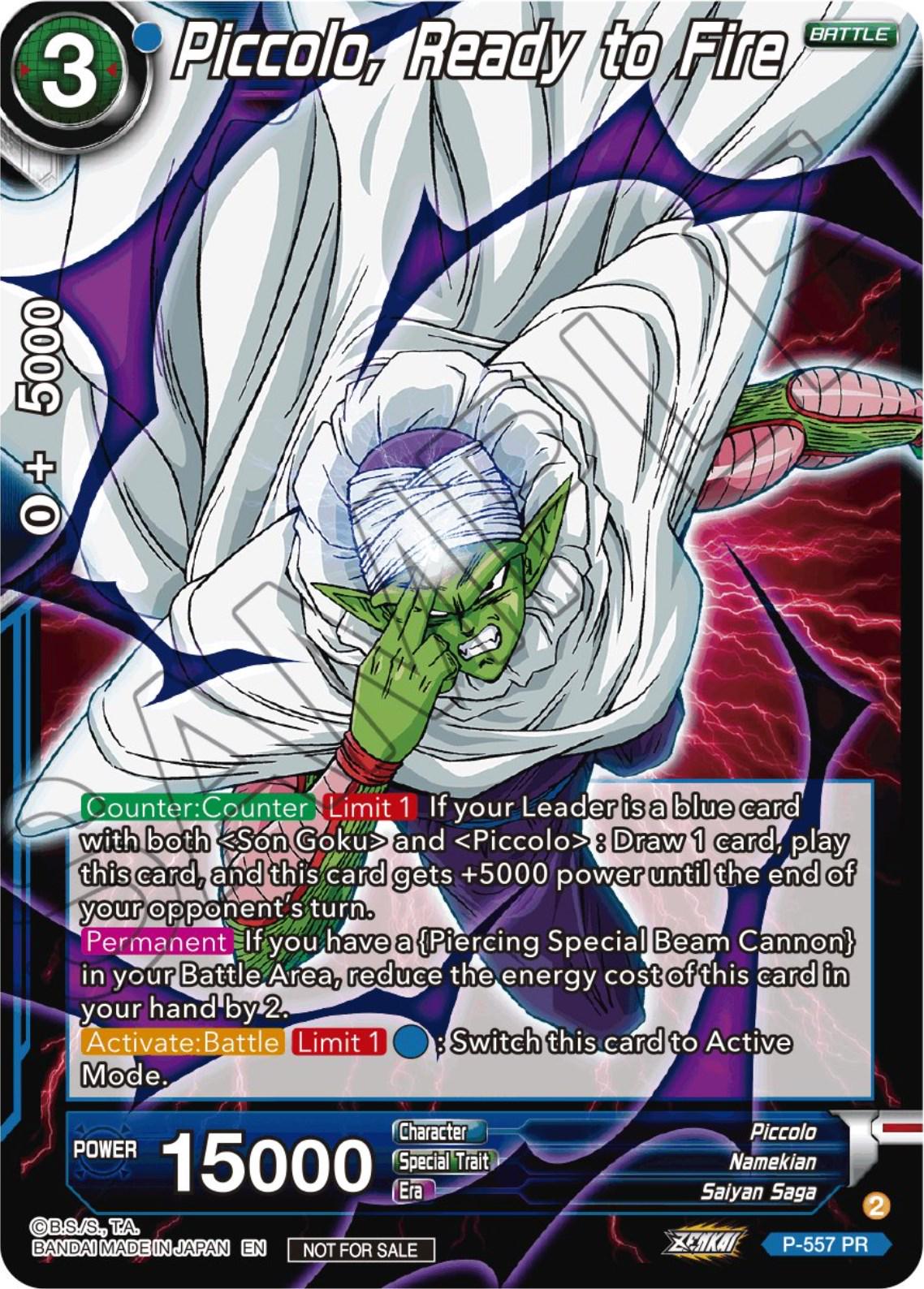 Piccolo, Ready to Fire [Zenkai Series Tournament Pack Vol.6] P-557 ...