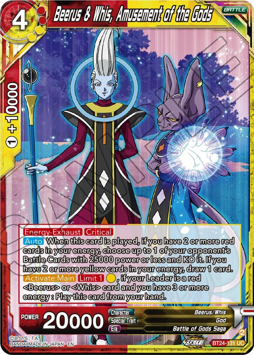 Beerus & Whis, Amusement of the Gods BT24-131 Prices | Dragon Ball ...