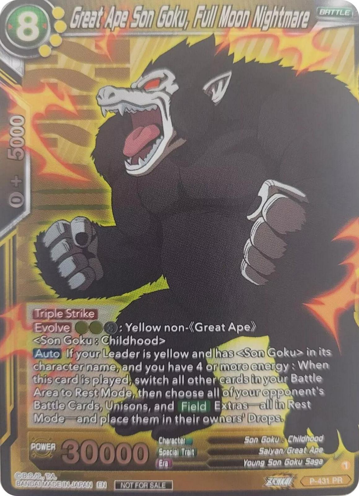 Great Ape Son Goku, Full Moon Nightmare [Championship Pack 2022 Vol.3 ...