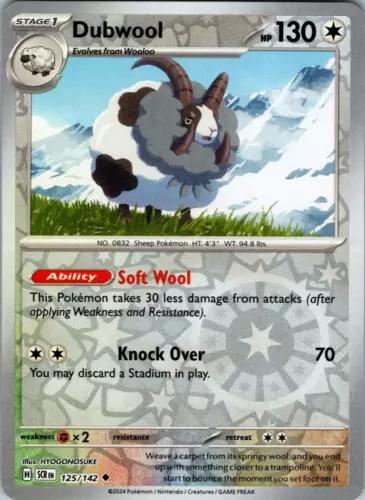 Dubwool [Reverse Holo] #125 Prices | Pokemon Stellar Crown | Pokemon Cards