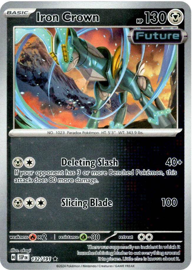 Iron Crown [Reverse Holo] #132 Prices | Pokemon Surging Sparks ...