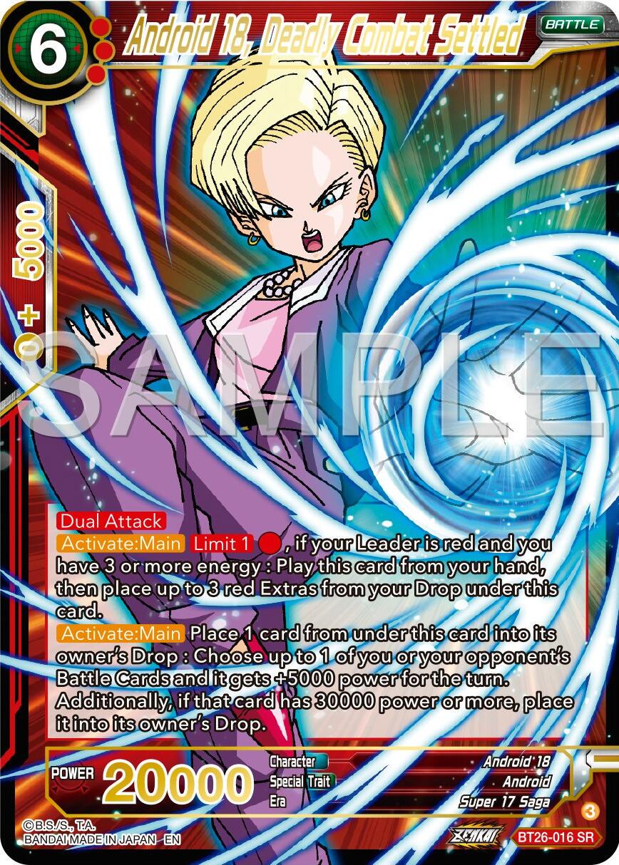 Android 18, Deadly Combat Settled Bt26-016 Prices | Dragon Ball Super ...