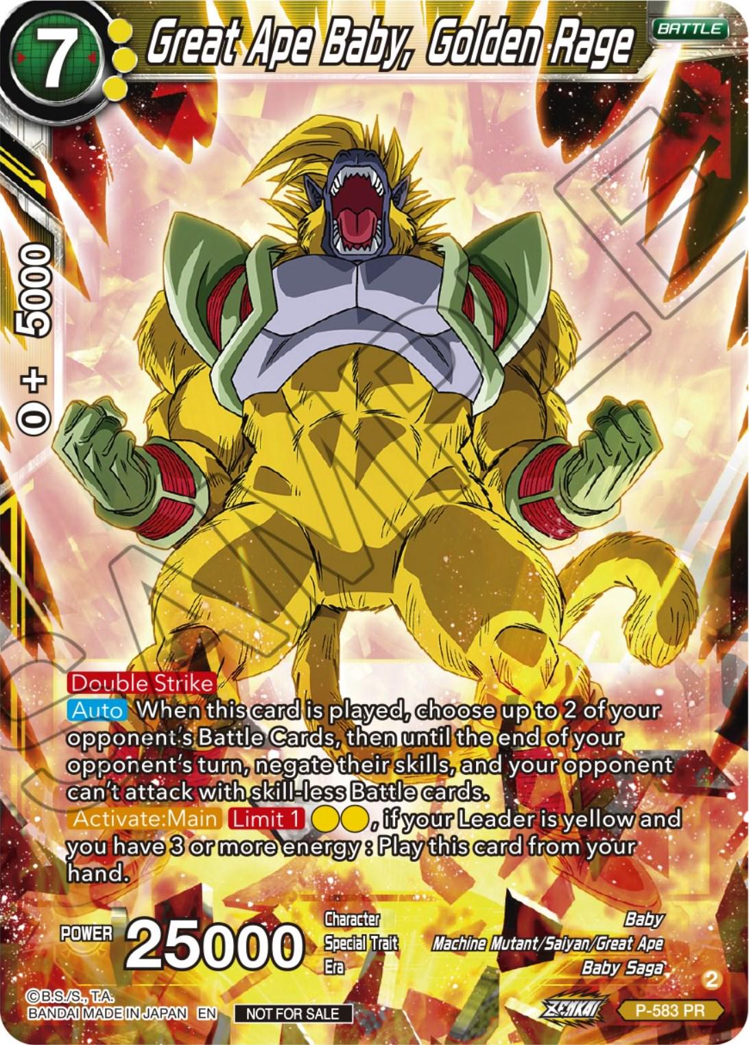 Great Ape Baby, Golden Rage P-583 Prices | Dragon Ball Super Divine ...