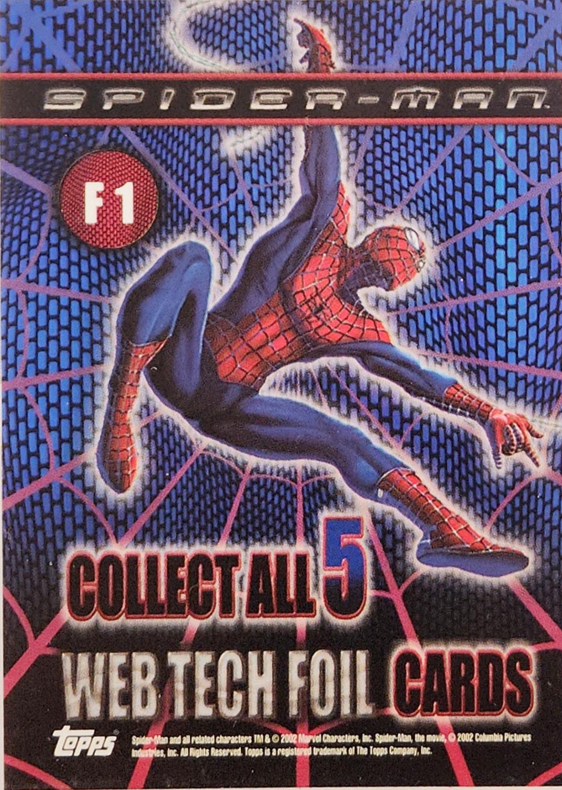 Spider-Man Facing Forward [Web-Tech Foil] #F1 Prices | Marvel 2002 ...