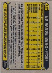 Ed Vande Berg #717 Prices | 1987 Topps | Baseball Cards