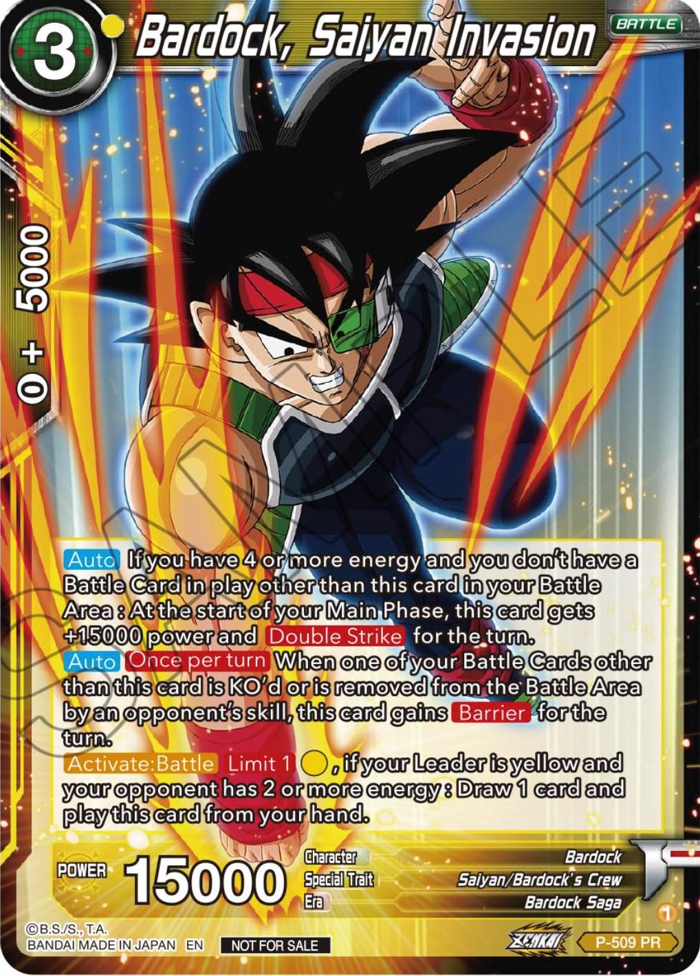 Bardock, Saiyan Invasion P-509 Precios | Dragon Ball Super Divine ...