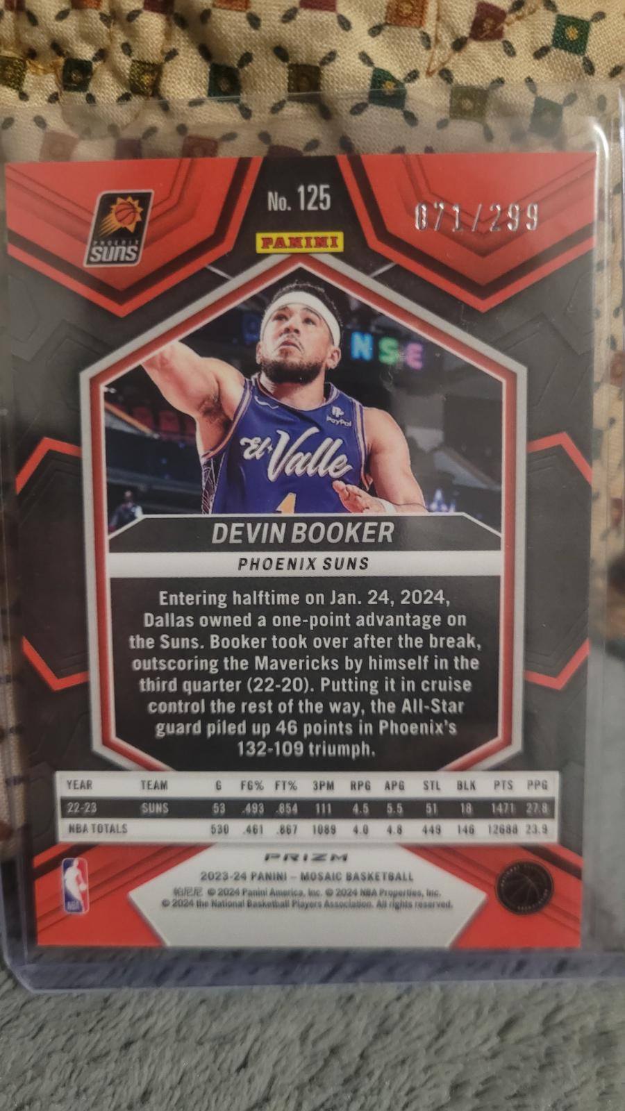 Devin Booker [Red Seismic] #125 Prices | 2023 Panini Mosaic ...