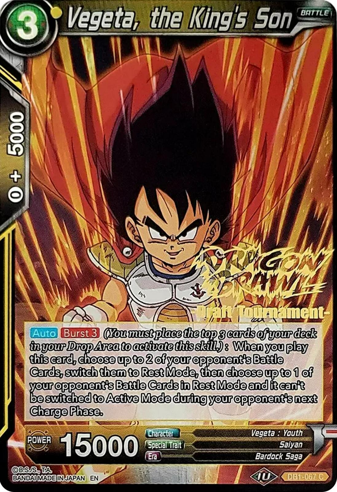 Vegeta, the King's Son [Gold Stamped] DB1-067 Prices | Dragon Ball ...
