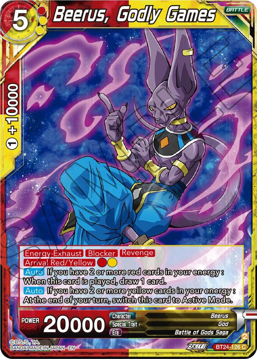 Beerus, Godly Games BT24-126 Prices | Dragon Ball Super Beyond ...