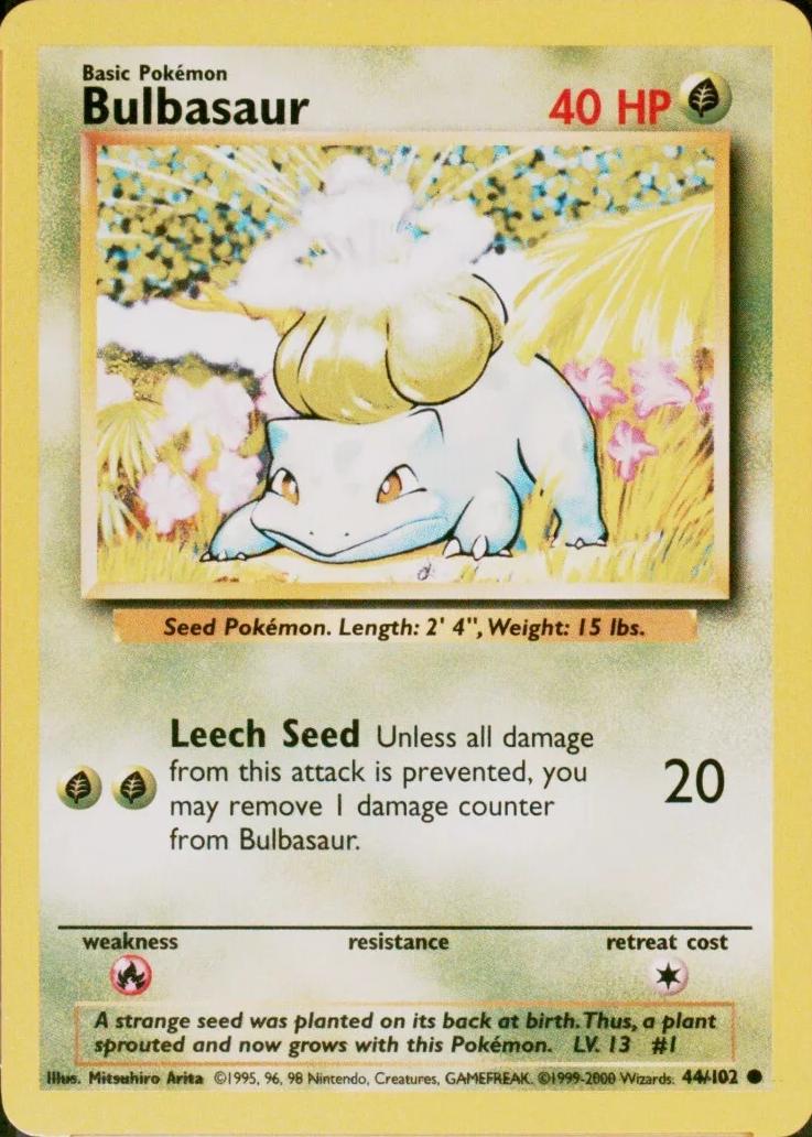 Bulbasaur [1999-2000] #44 Precios | Pokemon Base Set | Tarjetas de Pokemon