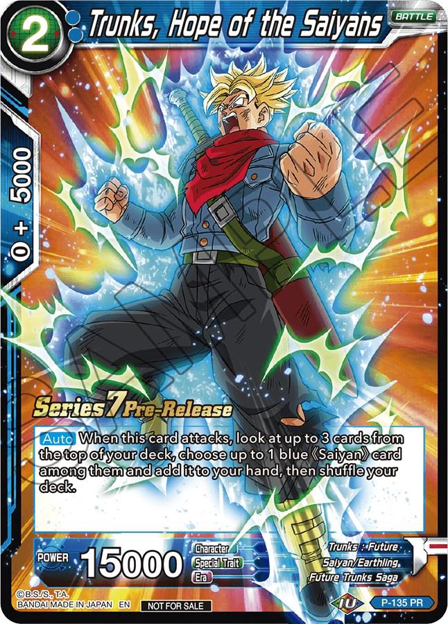 Trunks, Hope of the Saiyans [Alt Art] P-135 Prices | Dragon Ball Fusion ...