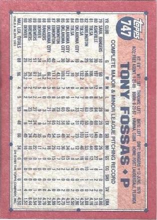 Tony Fossas #747 Prices | 1991 Topps | Baseball Cards